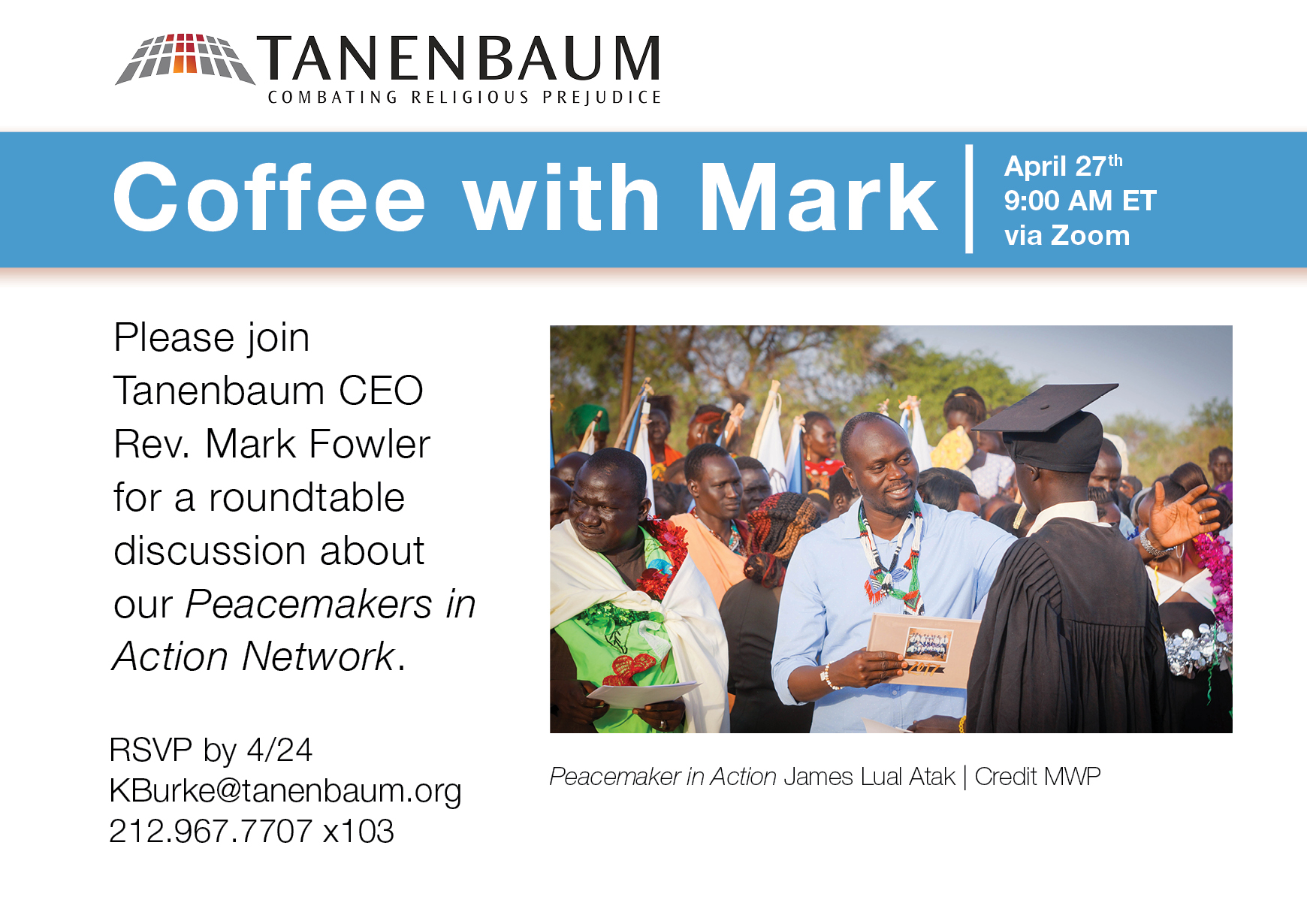 Learn about the Peacemakers - Over Coffee! - Tanenbaum