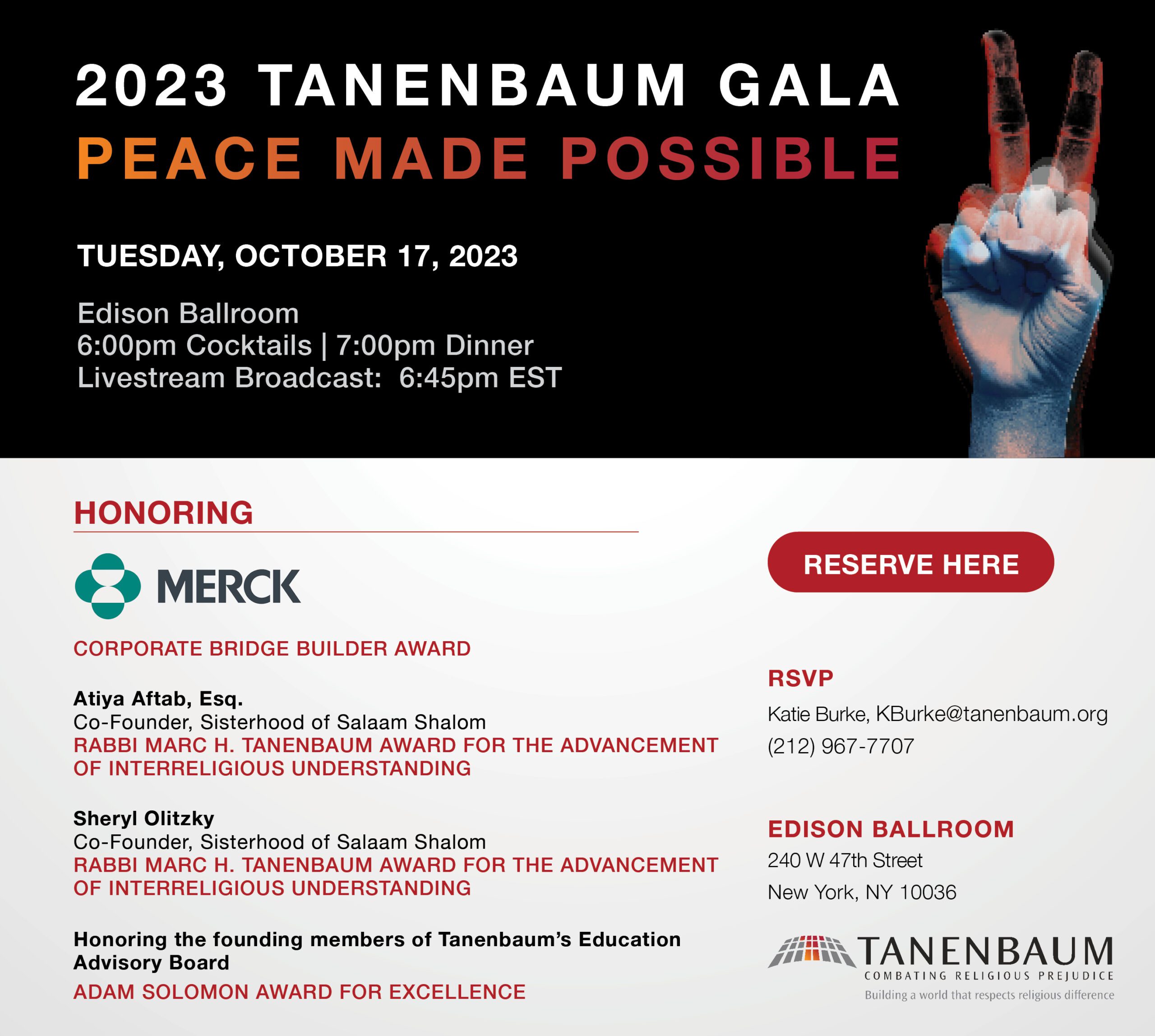 Your Virtual Ticket to the Gala - Tanenbaum